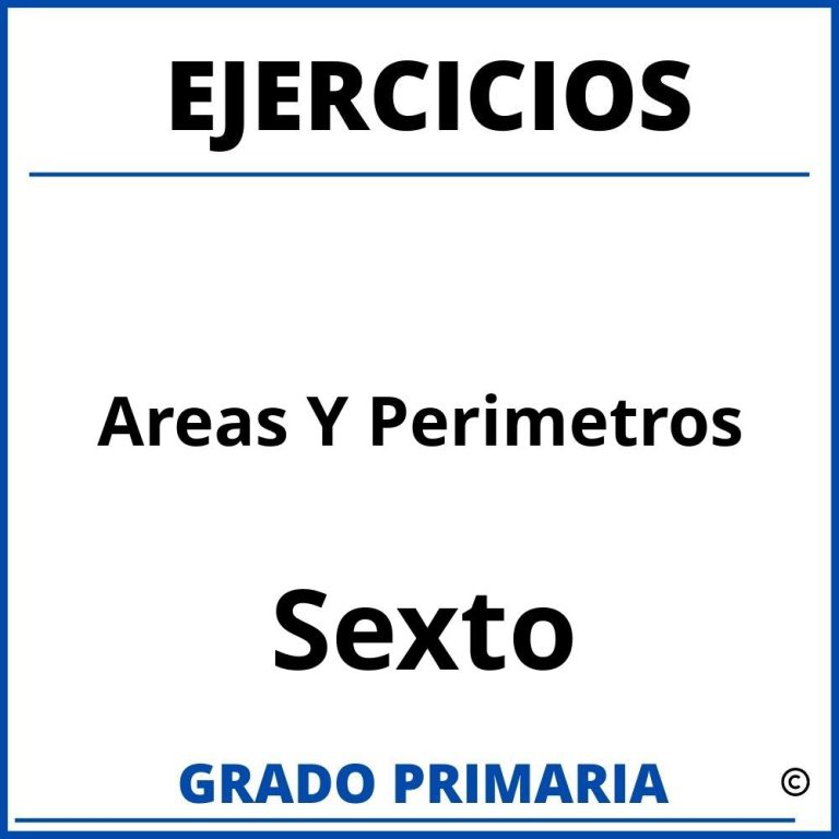 Ejercicios De Areas Para Quinto Grado