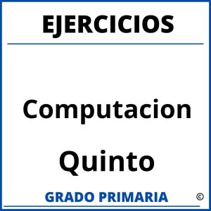 Ejercicios De Computacion Para Sexto Grado