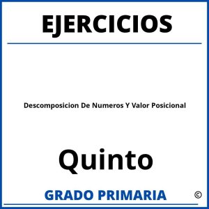 Ejercicios De Valor Posicional Para Imprimir Primer Grado