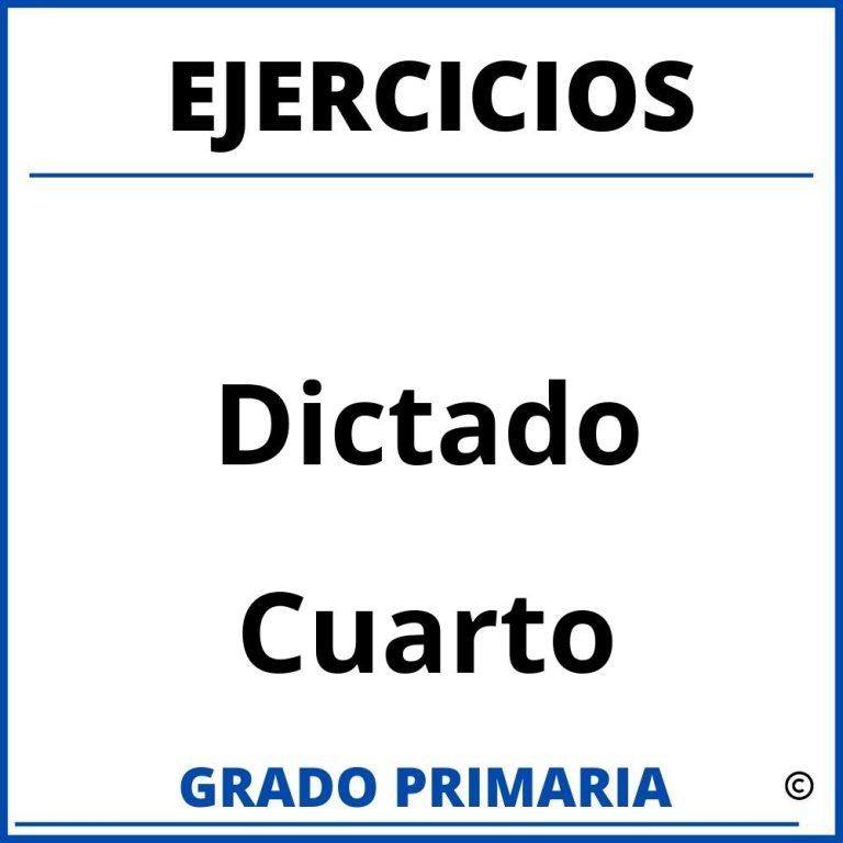 Ejercicios De Dictado Para Niños De Primer Grado