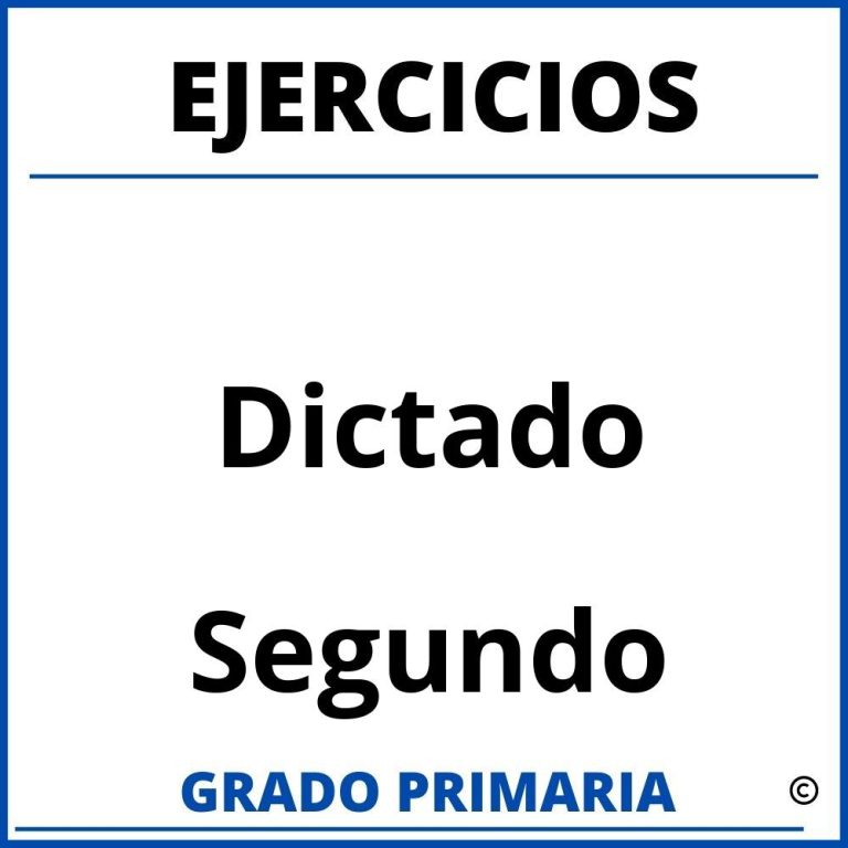 Ejercicios De Dictado Para Niños De Primer Grado