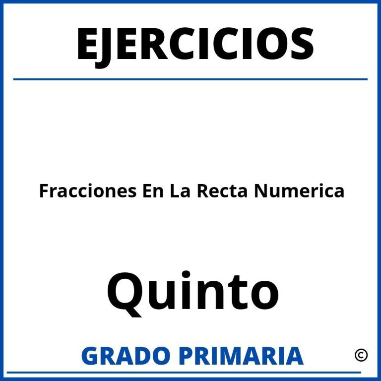 Ejercicios De Fracciones En La Recta Numerica Para Tercer Grado