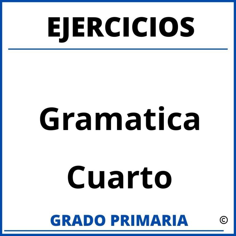 Ejercicios De Gramatica Para Sexto Grado