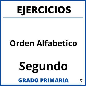 Ejercicios De Orden Alfabetico Para Niños De Primer Grado