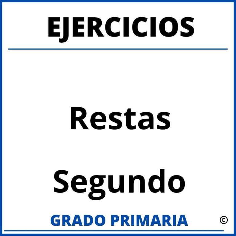 Ejercicios De Restas Llevando Para Segundo Grado
