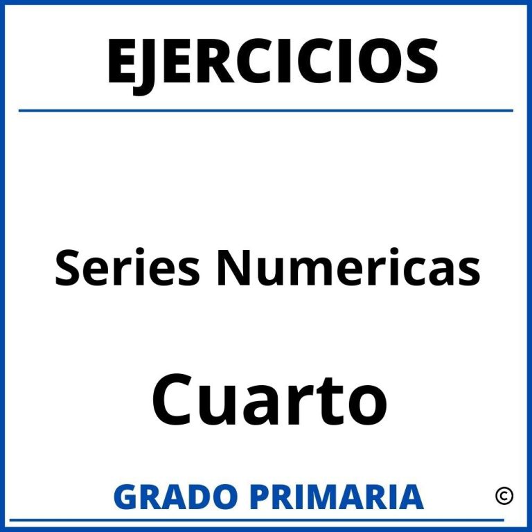 Ejercicios De Series Numericas Para Sexto Grado