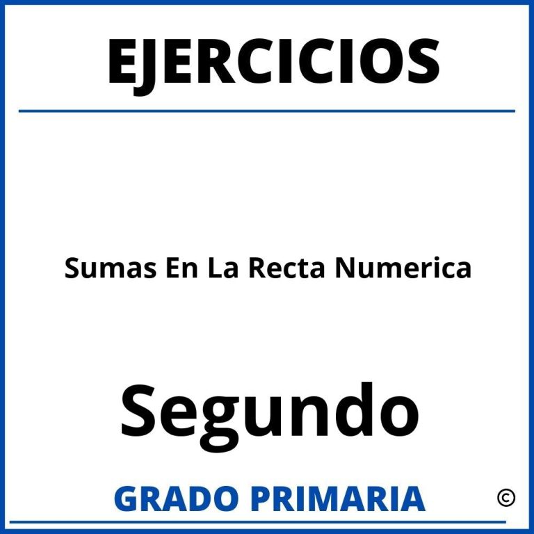 Ejercicios De Sumas Y Restas En La Recta Numerica Para Segundo Grado