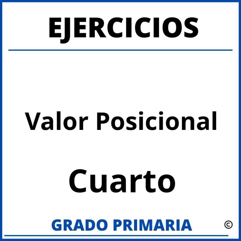 Ejercicios De Valor Posicional Para Niños De Segundo Grado